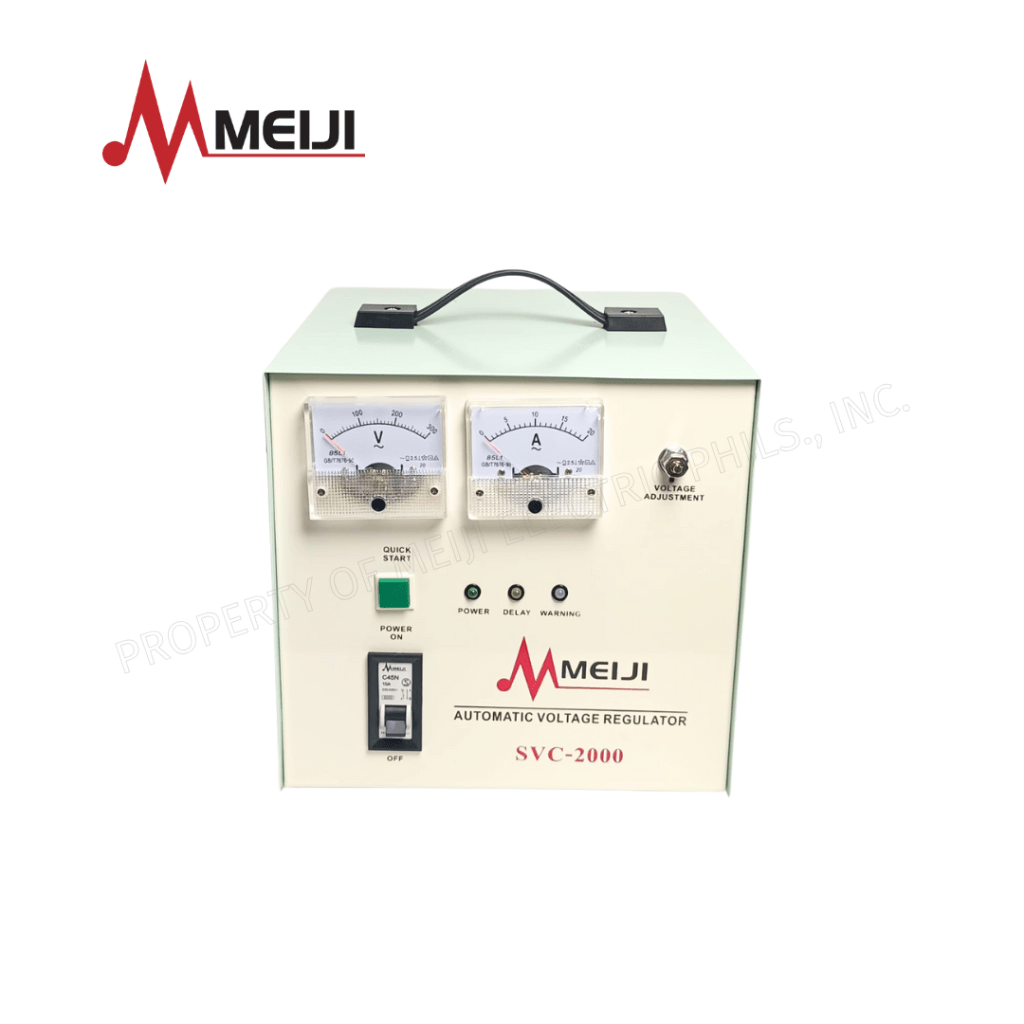 Meiji Automatic Voltage Regulator 2000W - SVC-2000 - Meiji Electric PH