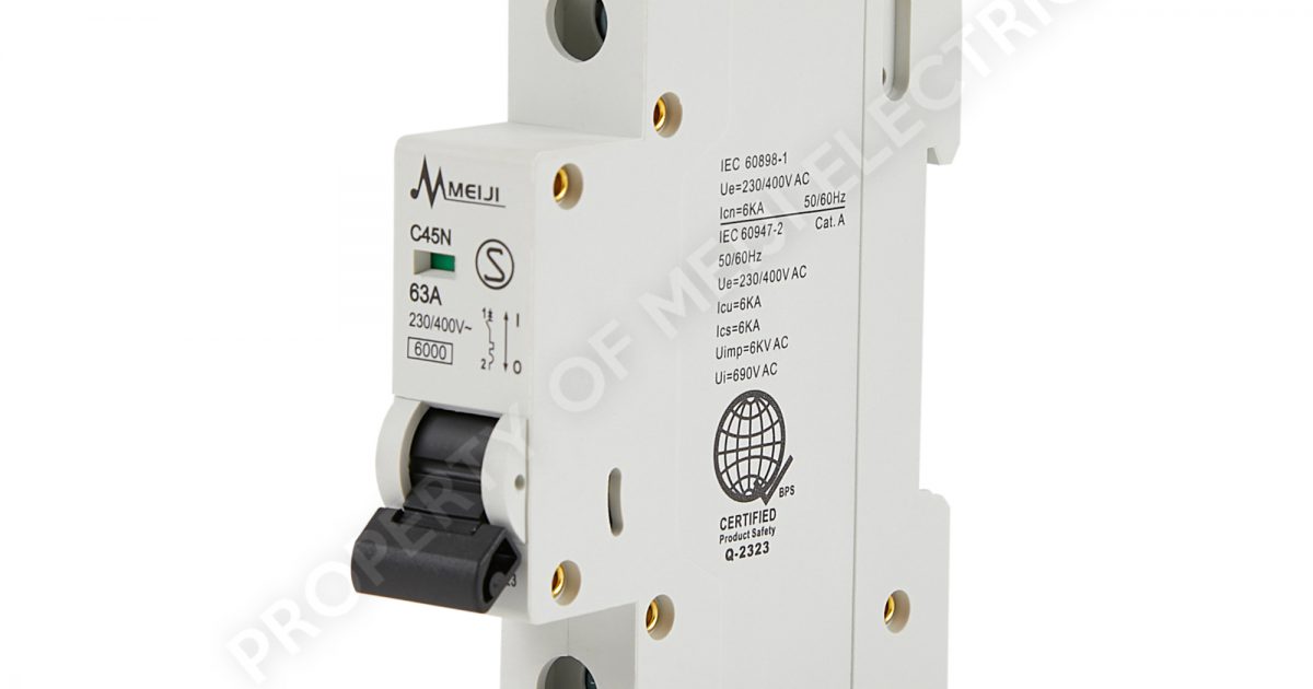 Meiji Miniature Circuit Breaker 1 Pole [40 Ampere to 63 Ampere] C45N-1P ...