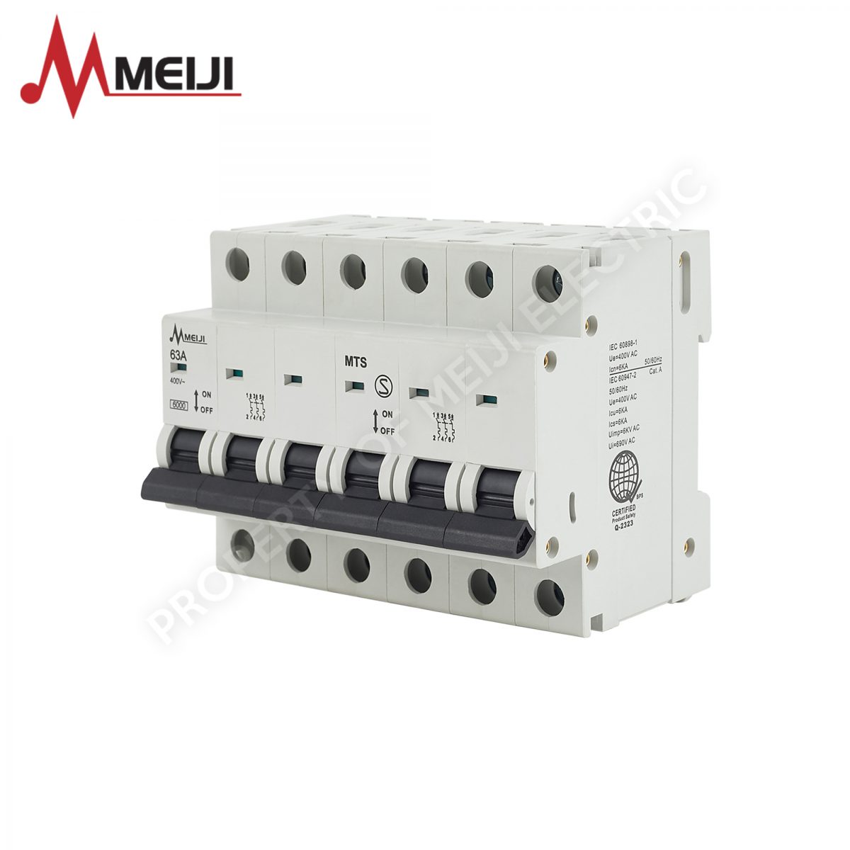 Meiji Manual Transfer Switch 3Pole MTS-3P - Meiji Electric PH
