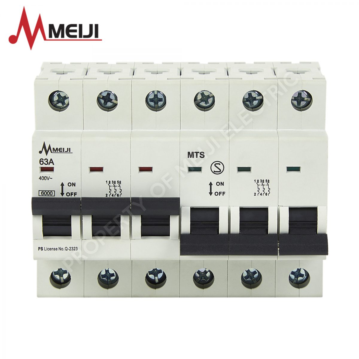Meiji Manual Transfer Switch 3Pole MTS-3P - Meiji Electric PH
