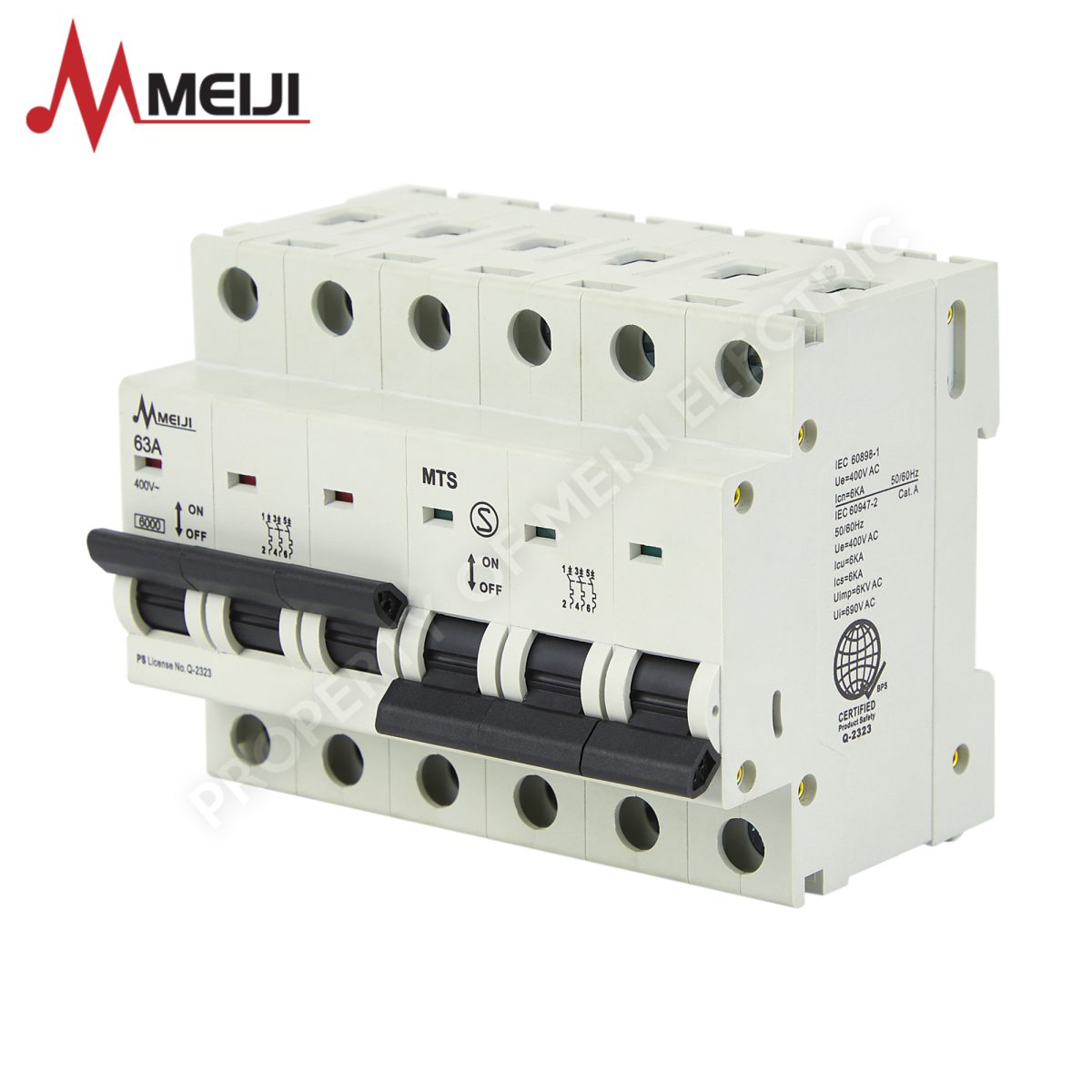 Meiji Manual Transfer Switch 3Pole MTS-3P - Meiji Electric PH