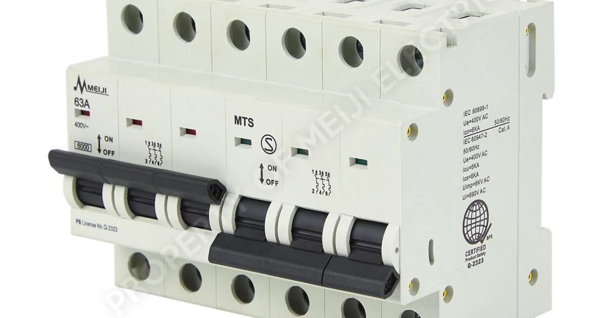 Meiji Manual Transfer Switch 3Pole MTS-3P - Meiji Electric PH